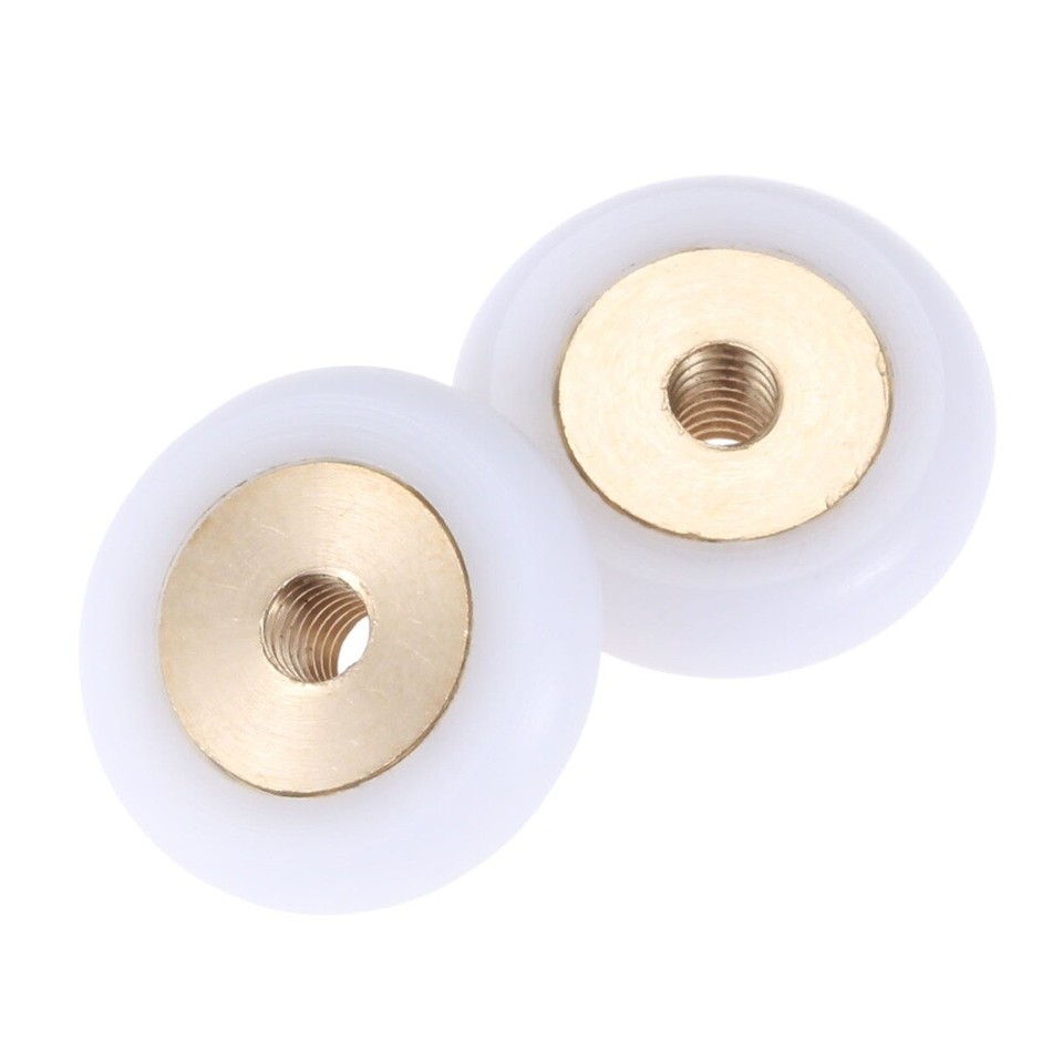 Bathroom Slide Shower Door Rollers/Runners/Wheels 18mm Dia Nylon &Brass ...