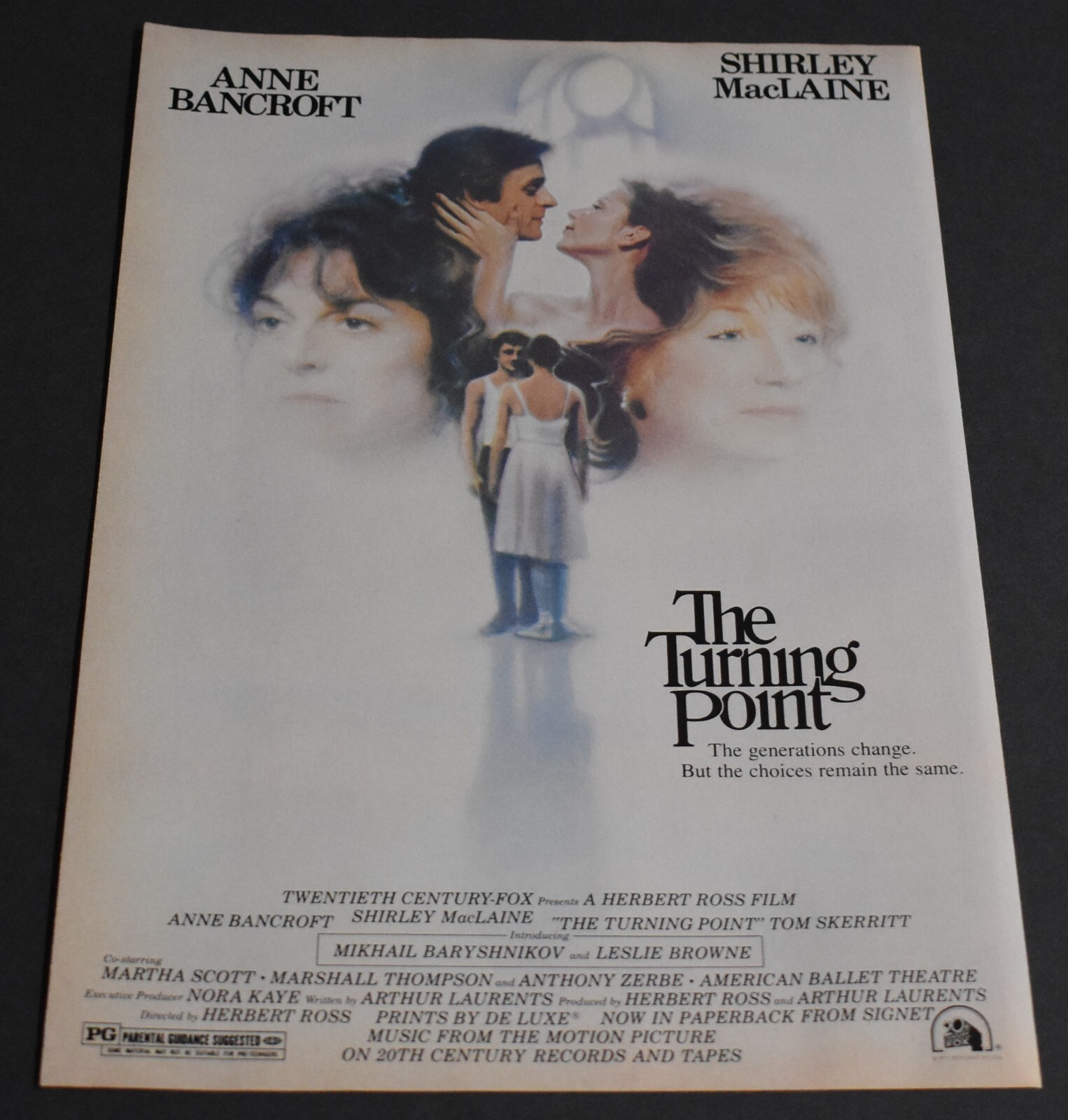 1977 Print Ad The Turning Point Movie Anne Bancroft Shirley MacLaine ...