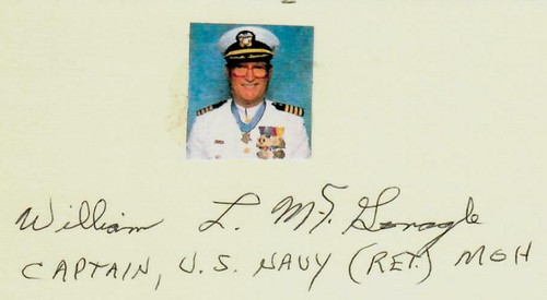 RARE! "Medal of Honor” William McGonagle Hand Signed 4X6 Card JG Autographs COA | eBay