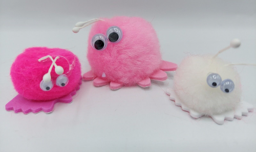 VINTAGE LOT OF 3 WEEPULS WUPPETS POM POMS WITH STICKY FEET | eBay