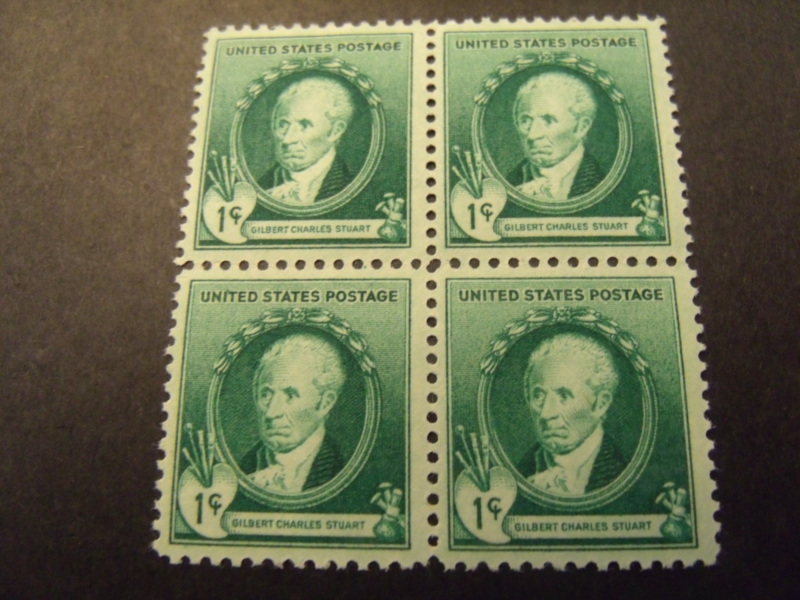 US Postage 1940 Gilbert Charles Stuart Famous Artist Scott 884 4-1 Cent ...