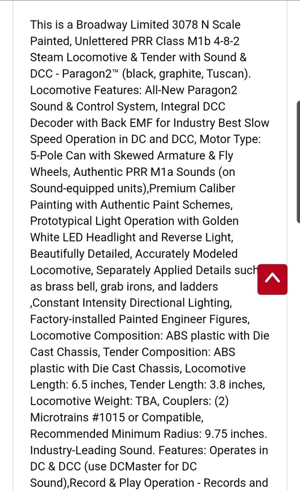 Broadway Limited PRR M1b 4-8-2, D&RG Repaint #3078 | eBay