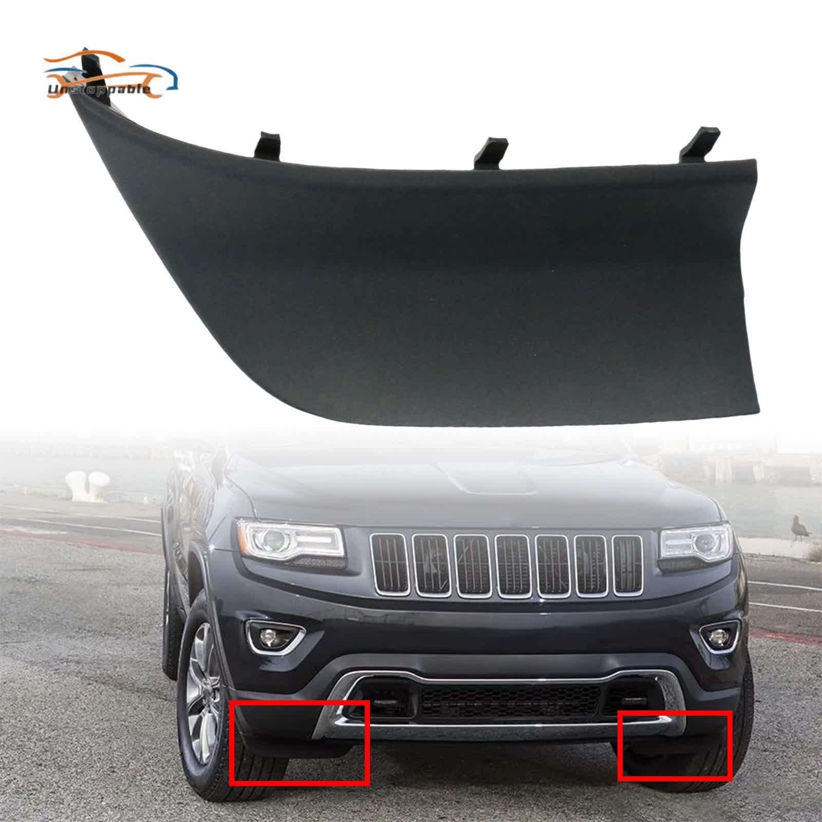 Fit For 2021-2024 Jeep Grand Cherokee L Front Right Fascia Spat ...