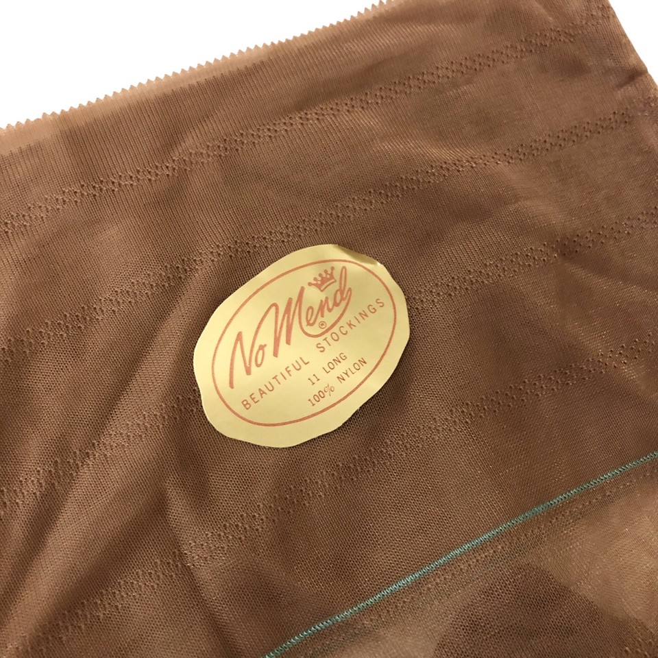Vintage No Mend Womens Seamed Nylon Stockings Size 11 Long Almond 5 ...