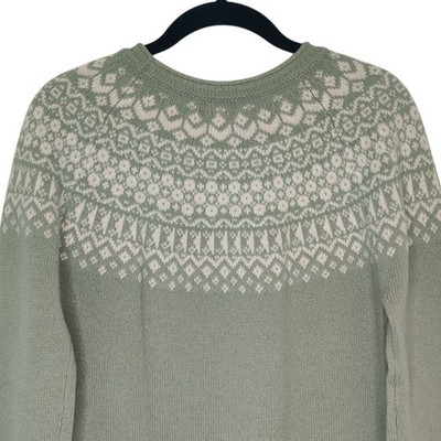 Anthropologie Tabitha Webb Fair Isle Sweater Womens M Lambswool
