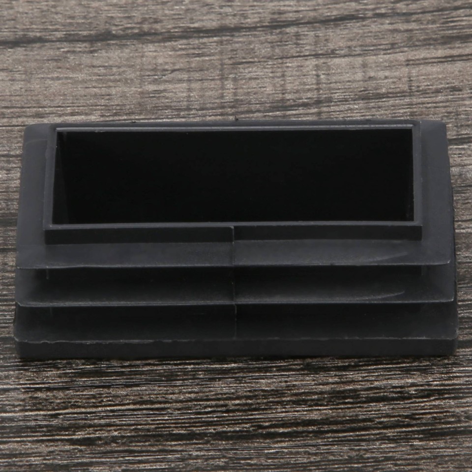 Plastic Rectangle Tube Inserts End Blanking 25x50mm 10 Pcs Black ...