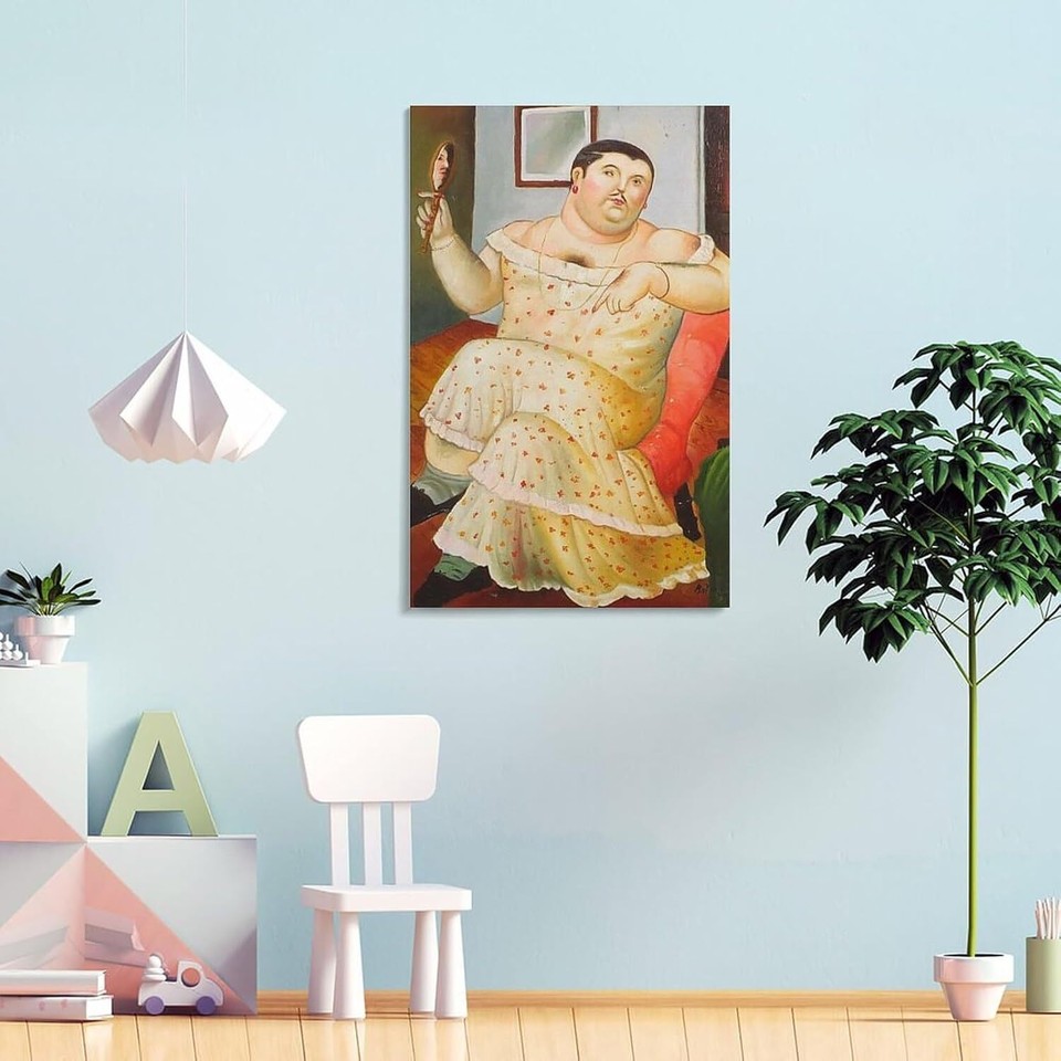 Fernando Botero Prints Paintings Man Wearing A Dress By Fernando Botero ...