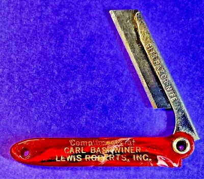 Vintage Gitz Razor-Nife Folding Pocket Advertising Premium / Lewis ...