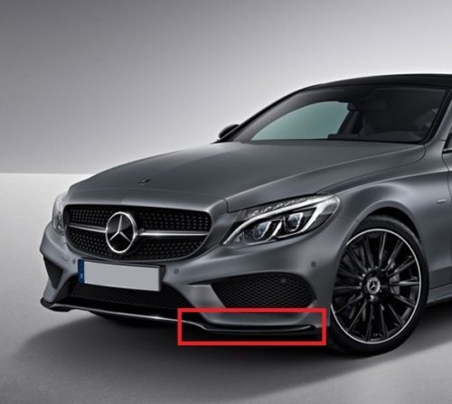 OEM MERCEDES C W205 AMG Front Bumper Lower Lip Trim Left Black ...