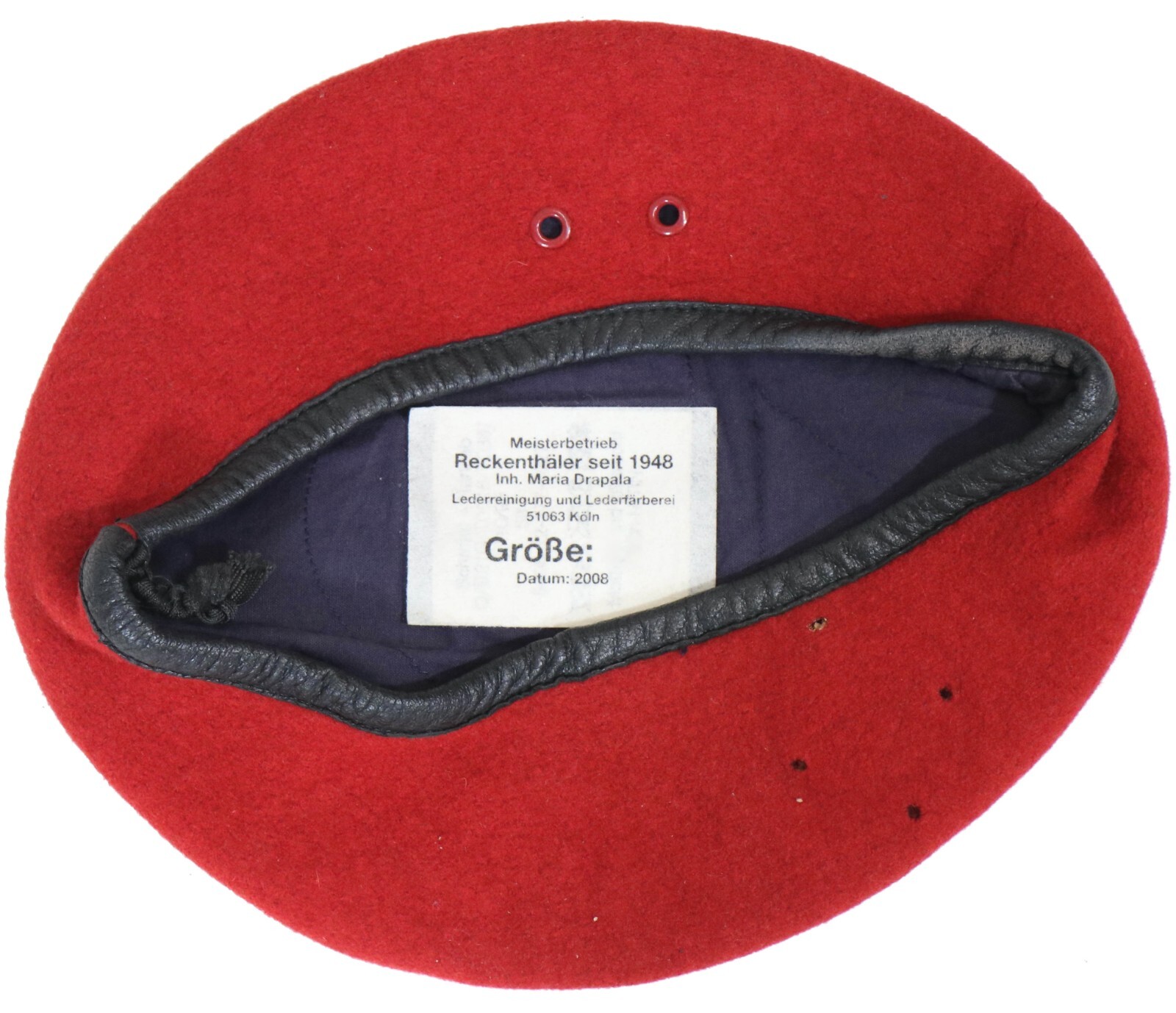 Small (56) - Authentic German Red Beret Luftwaffe / Bundeswehr Army Hat ...