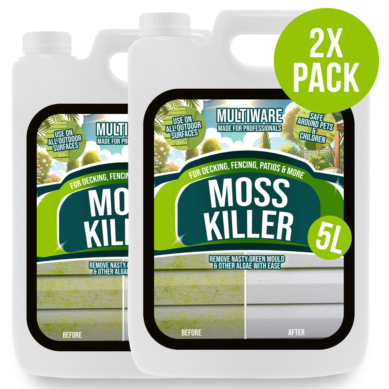 MOSS PATIO PATH CLEANER CONCENTRATE 10L HEAVY DUTY MOULD ALGAE LICHEN ...