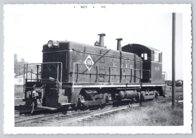 Railroad Photo - Erie #418 Switcher Locomotive 1966 Vintage Train Yard ...