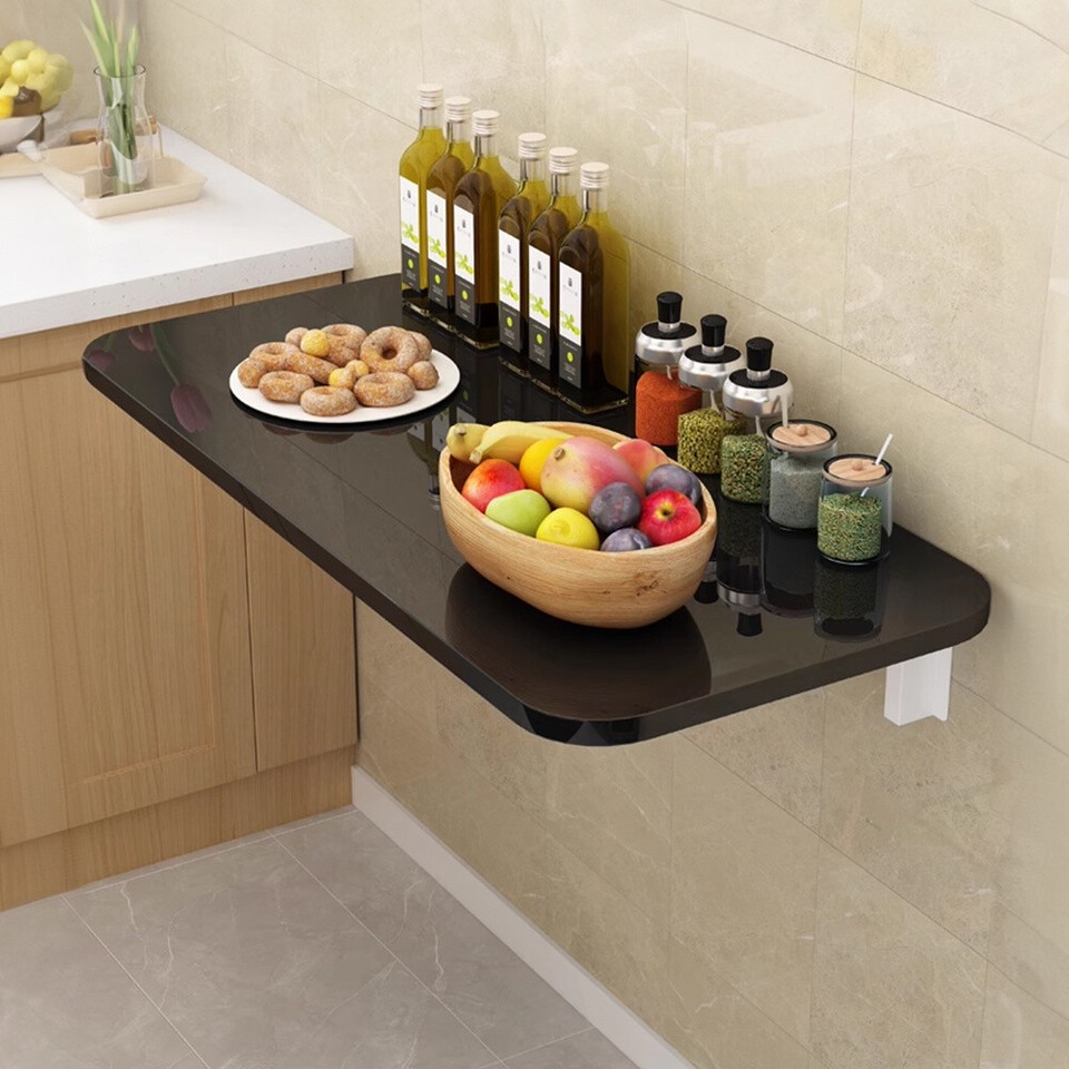 Home Wall Mounted Desk Folding Table on the Wall Drop-Leaf Desk for ...