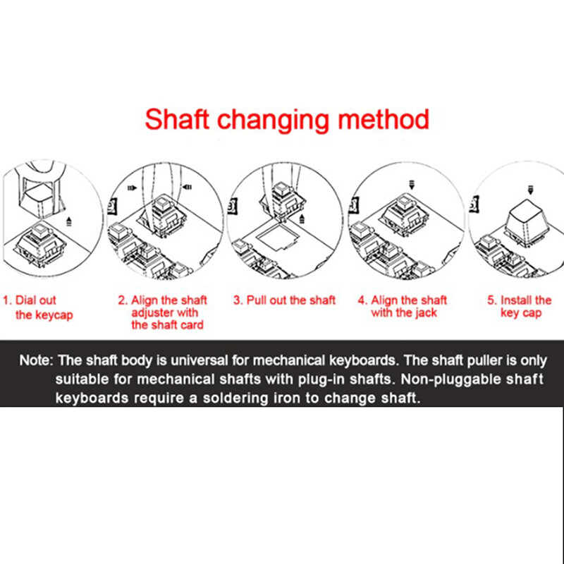 10pcs/set Switches Mechanical Keyboard Black Blue Brown Red Key Swi X ...