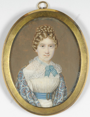 Emanuel Thomas Peter (1799-1873)-Attrib. "Portrait of a young lady" | eBay