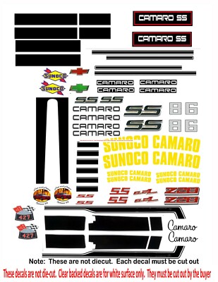 1: 24 1:18 CHEVY CAMARO DECALS FOR DIECAST & MODEL CARS & DIORAMAS | eBay