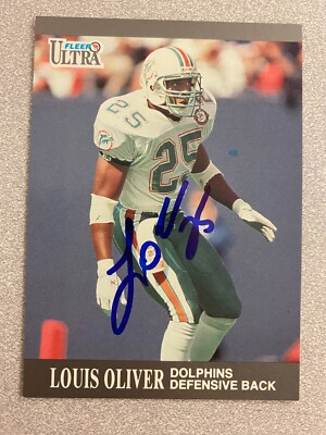 Louis Oliver signed MIAMI DOLPHINS card | eBay