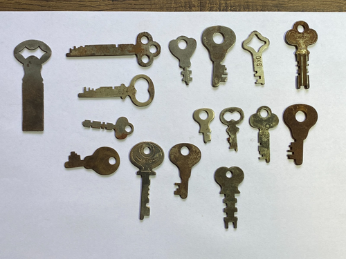 Vintage Antique Flat Skeleton Keys Lot Key (Mostly) | eBay