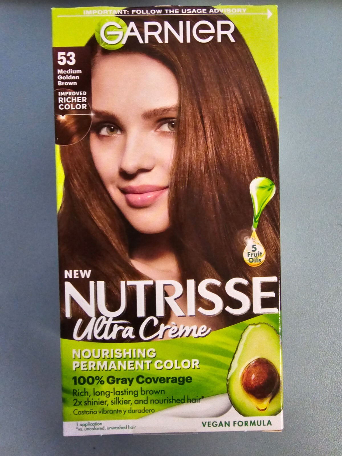 6 PACK Garnier Nutrisse Creme Hair Color / Dye Kit 53 Medium Golden ...