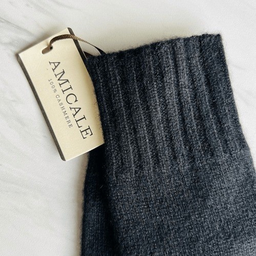 AMICALE Cashmere Touch Screen Tech Knit Gloves, Luxurious, 100%, Black ...