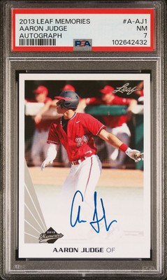 2013 Leaf Memories Aaron Judge Auto PSA 7 | eBay