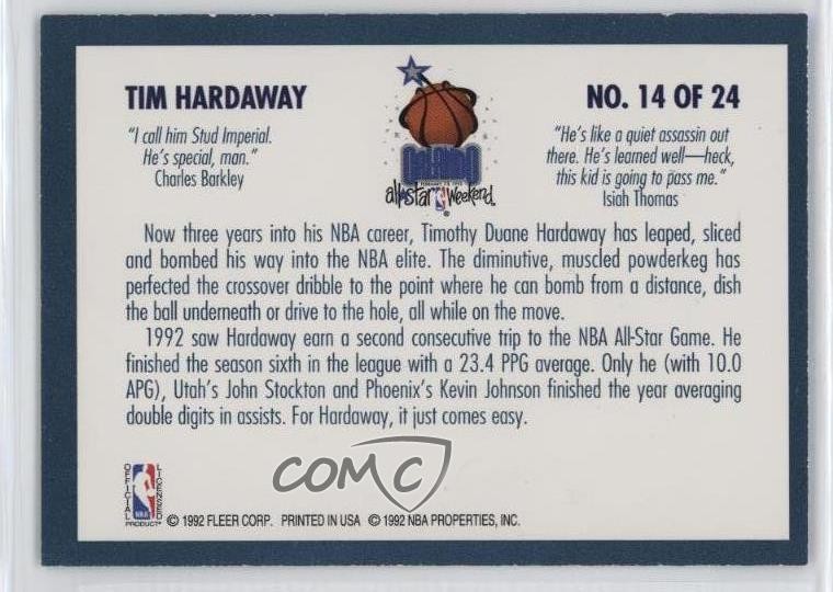 1992-93 Fleer All-Stars Tim Hardaway #14 HOF | eBay