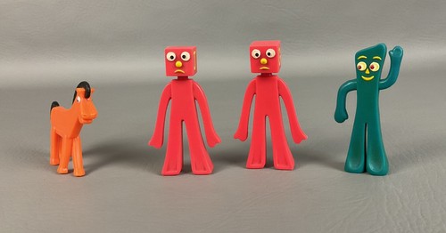 Vintage Blockheads Gumby Pokey Figures 2 3/4" tall Prema Toy Co ...