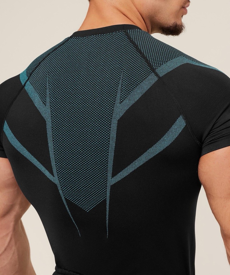 Gymshark Onyx 5.0 v5 Seamless T-Shirt Black/Brand Blue - SIZE LARGE | eBay