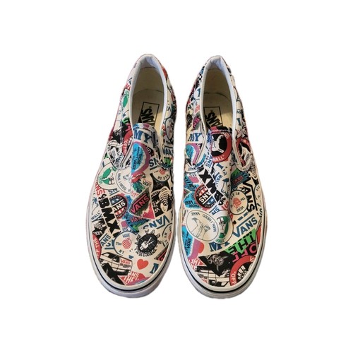 VGUC Vans Sticker Mash-up BMX canvas skater shoes mens 12 biking ...