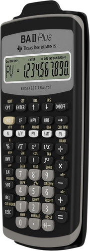 Texas Instruments BA II Plus Financial Calculator, Black Medium Medium ...