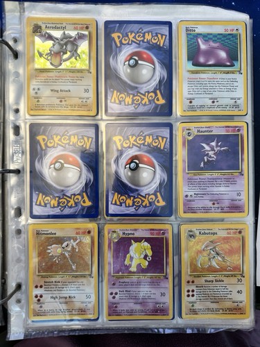 Pokemon Near Complete Fossil Set WOTC 57/62 Card Collection Rare ...
