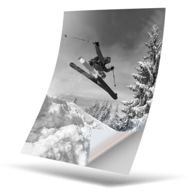 1 x Vinyl Sticker A4 - BW - Skiing Jump Mountains Ski Trick #36372 ...