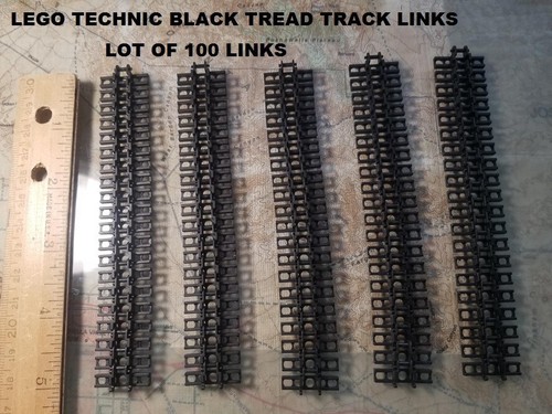 LEGO Mindstorms Track Tread LOT OF 100 Links Black Holes TECHNIC Build ...