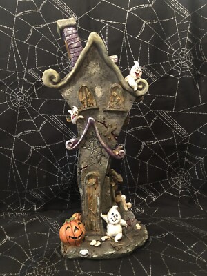Unique halloween Haunted House Ghost Mansion Statue Rare Find!! 🎃👻🎃👻 | eBay
