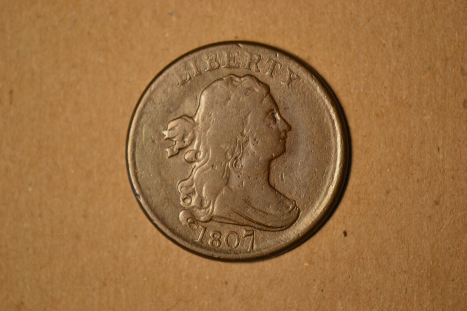 1807 Draped Bust Half Cent- Very Fine/EF. Very Attractive. | eBay
