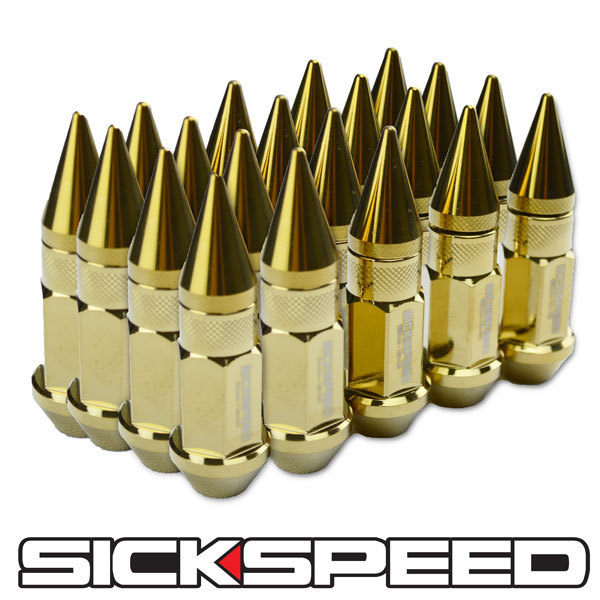 SICKSPEED 24K GOLD SPIKED 50MM LUG NUTS FOR WHEELS/RIMS 12X1.25 N13 | eBay