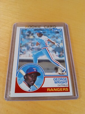 1983 Topps #299 GEORGE WRIGHT Texas Rangers ROOKIE Baseball Card ...