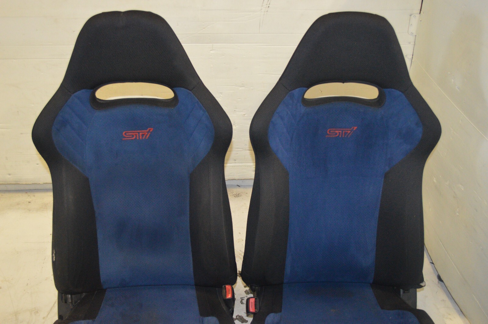 2002-2007 Subaru Impreza WRX STi V7 Front Seats GDA GDB | Blue ...