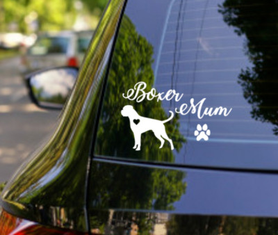 Boxer Mum Sticker Car Decal Vinyl love Boxers dogs High quality Window ...