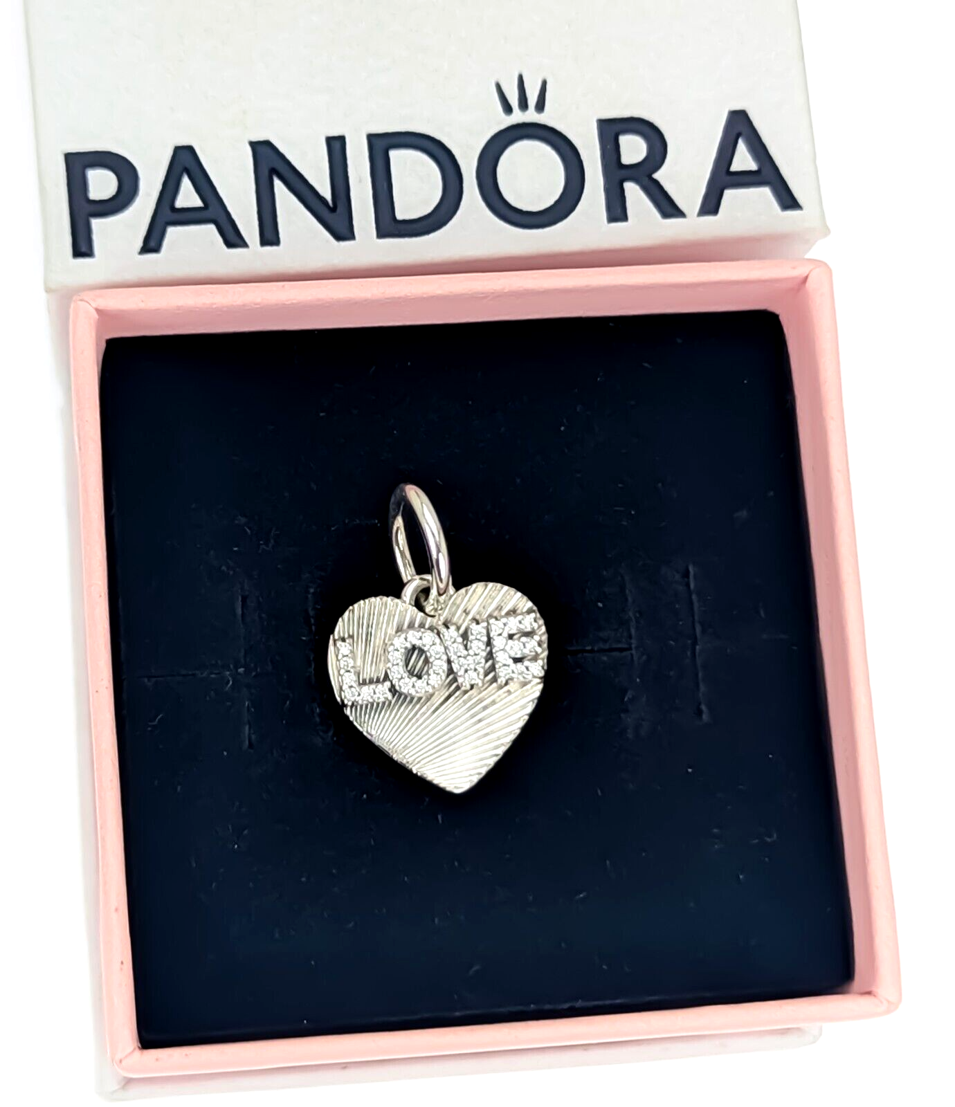 New 100% Authentic PANDORA 925 Ale Engravable Love Heart Dangle Charm ...