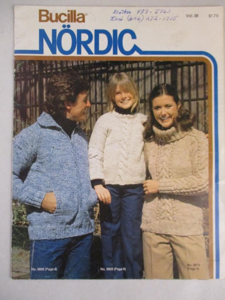 Vtg RARE Bucilla Nordic Icelandic Fisherman Sweater Knitting Patterns Book | eBay