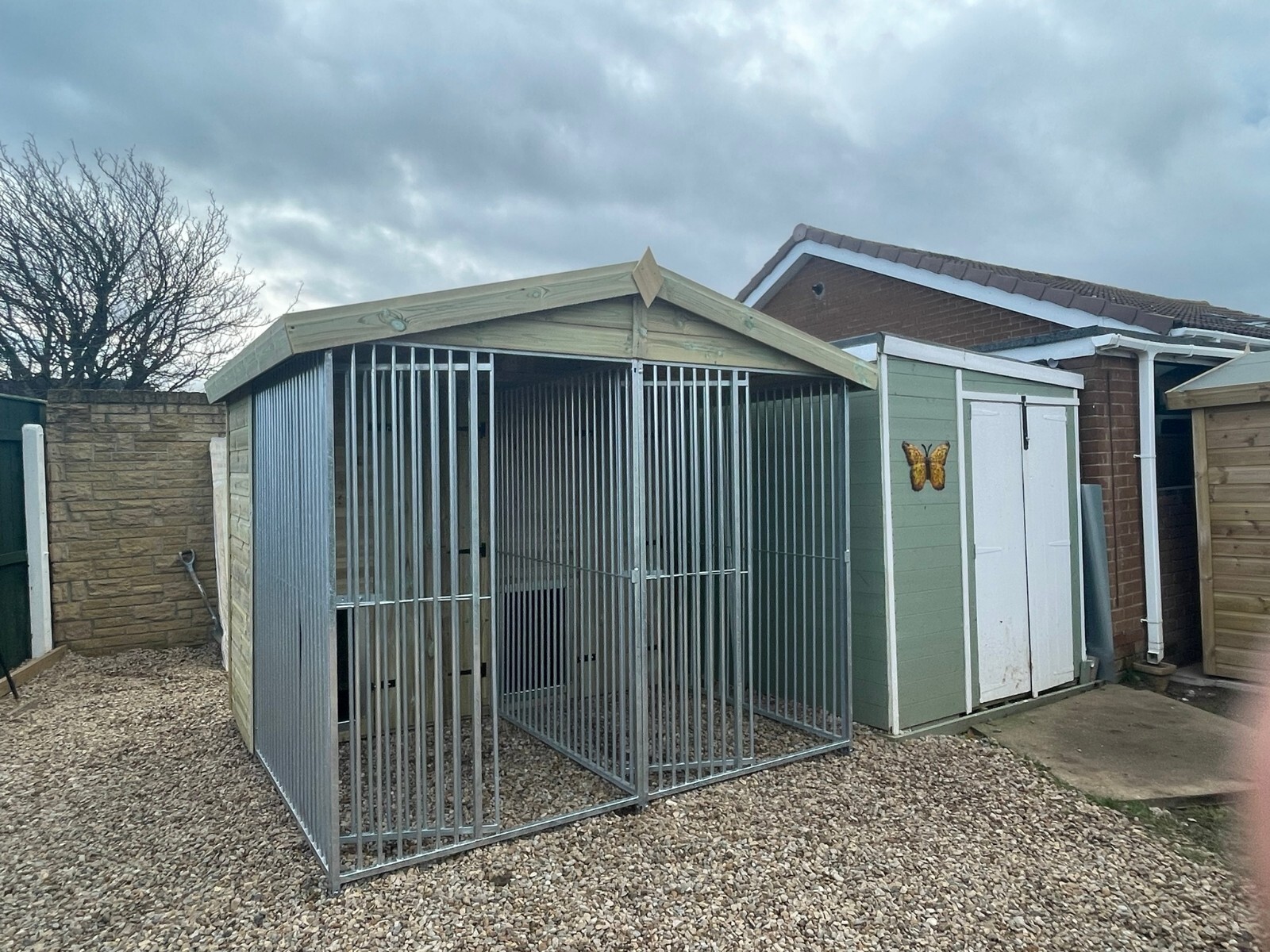 Double Dog Kennel 6.5 x 8 ft/ Cattery | eBay UK