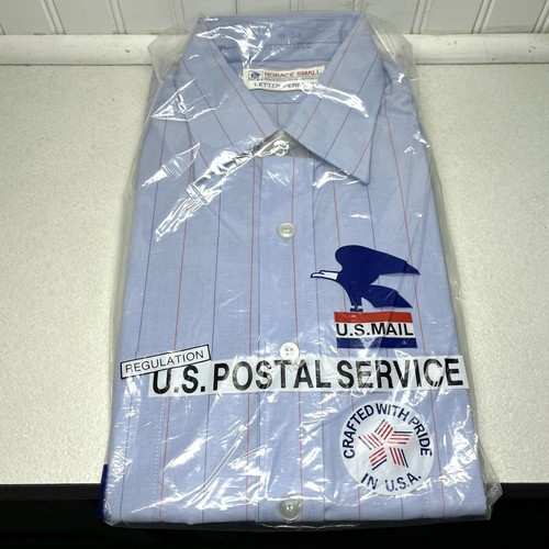Vintage USPS Postal Service US Mail Button Shirt Long Sleeve Sz 15-33 ...