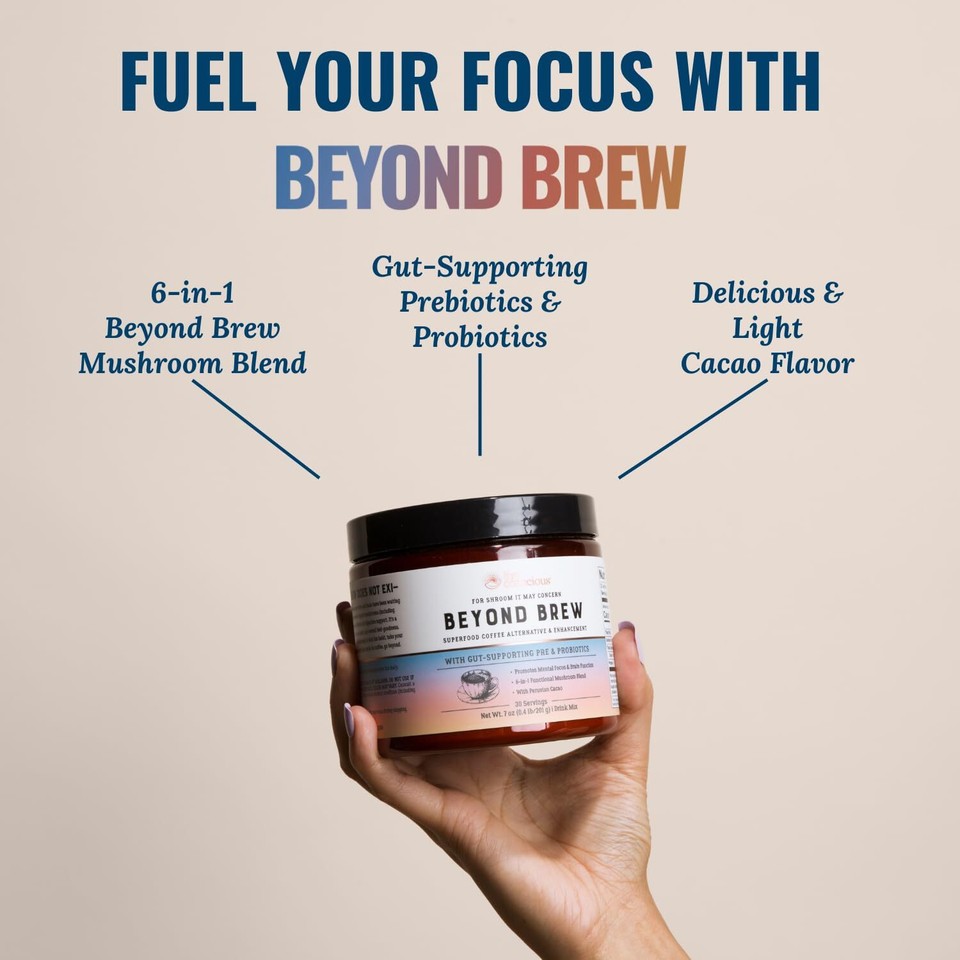 Beyond Brew Mushroom Superfood Coffee | Mushroom Coffee Alternative Low ...