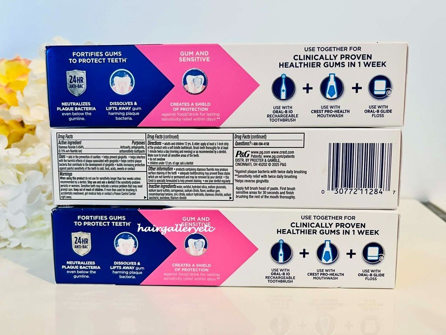 3 Crest Pro Health Gum Sensitive Toothpaste NEW & FRESH EXP Date 2028 ...