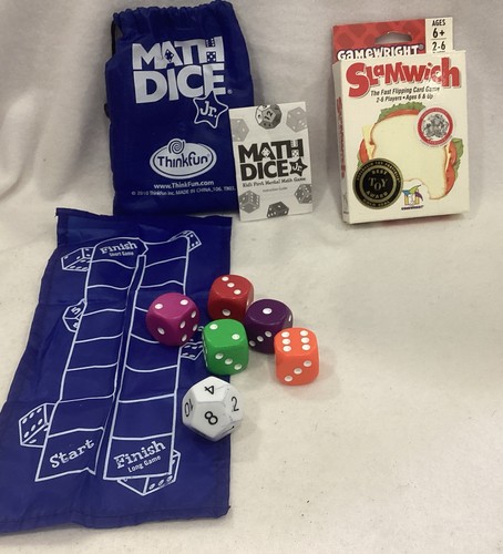 Slamwich Fast Flipping Card Game Family Kid Gamewright + Math Dice ...