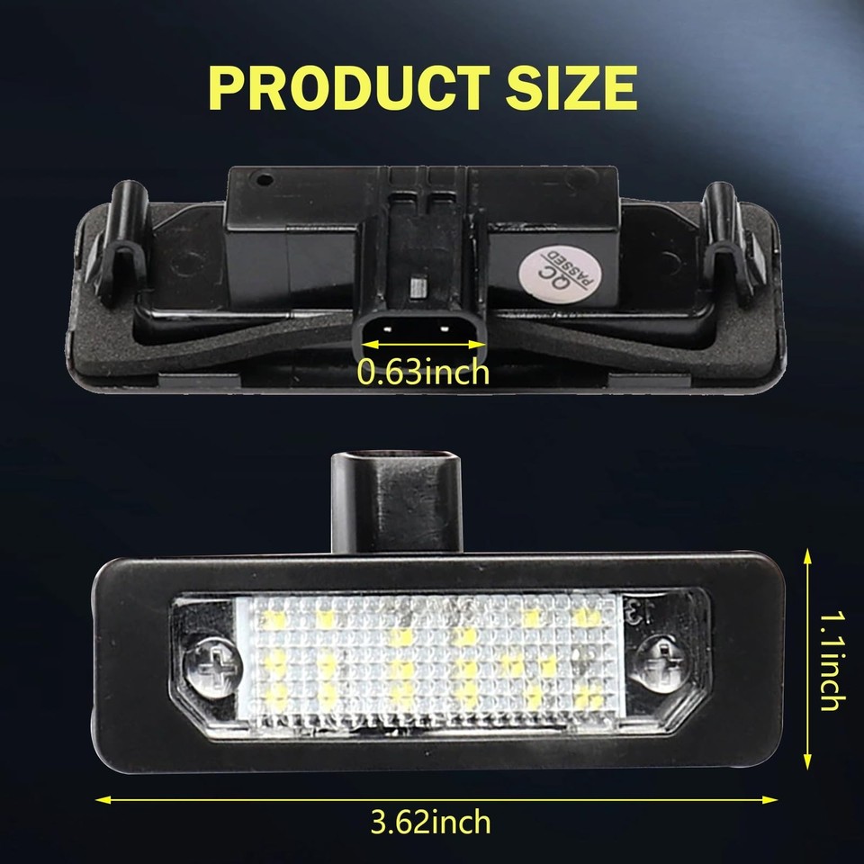 2 PCS LED License Plate Lights, 12V 2W 6500K White License Plate Light ...