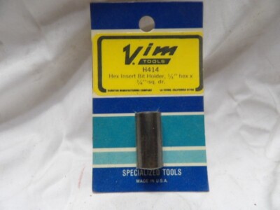 VIM Tools H414 Hex Insert Bit Holder 1/4" Hex x 1/4" sq. dr. | eBay