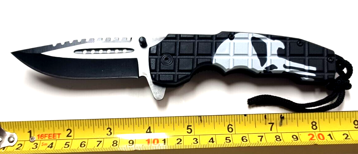 SPRING ASSISTED KNIFE 8.75 INCH OVERALL APPROX. 3.75 INCH BLADE ...