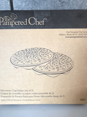 New Pampered Chef Microwave Chip Maker Set of 2 For Potato Chips 1241 ...